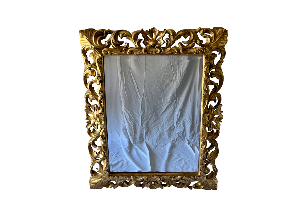 19th Century Italian Carved Giltwood Mirror - Antique Mirrors – AD & PS ...