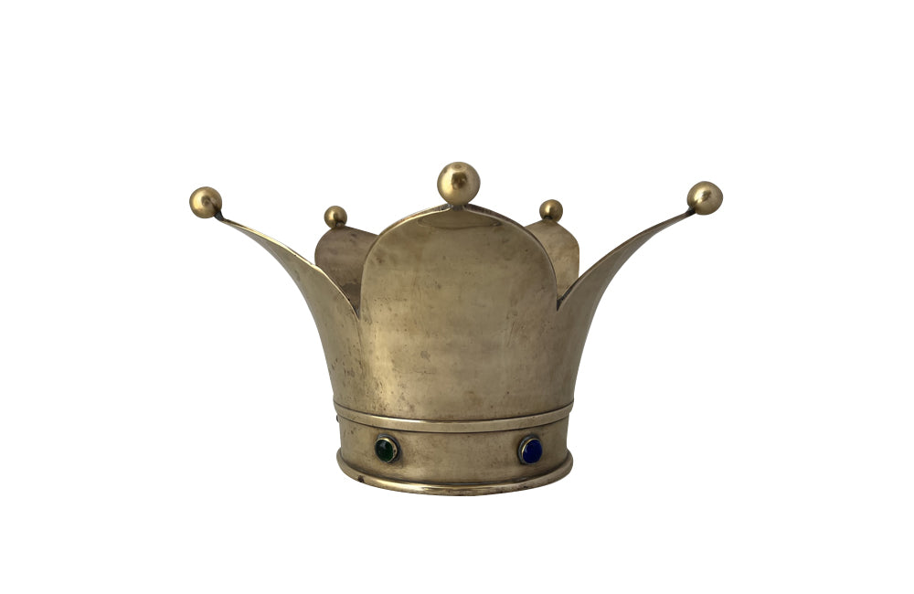 Brass Crown Ice Bucket - French Antiques - AD & PS Antiques