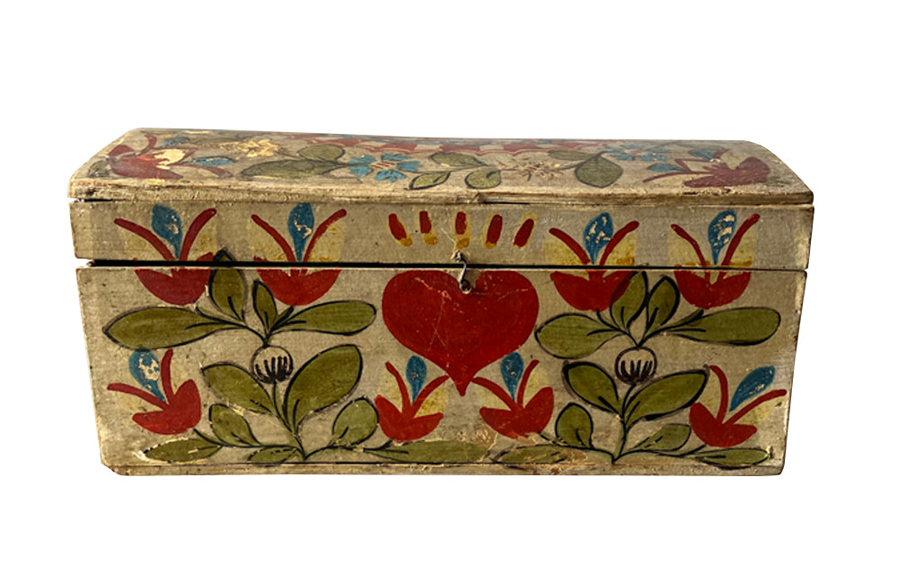19th Century Painted Normandy Marriage Box - French Antiques – AD & PS ...
