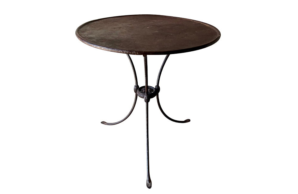 19th Century French Round Iron Table - Antique Garden Table – AD & PS ...