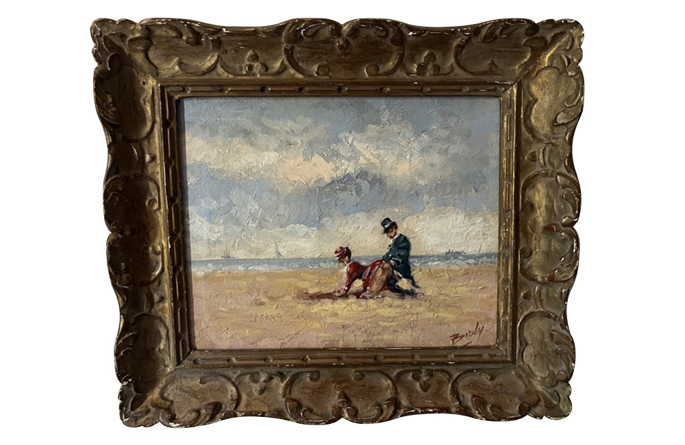 Naughty Seaside Painting By Paulette Bardy - French Antiques – AD & PS ...