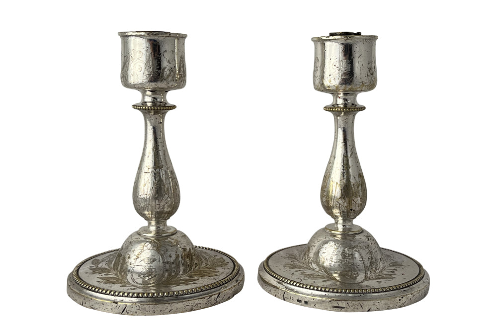Pair of 19th Century Christofle Maritime Candlesticks-Decorative ...