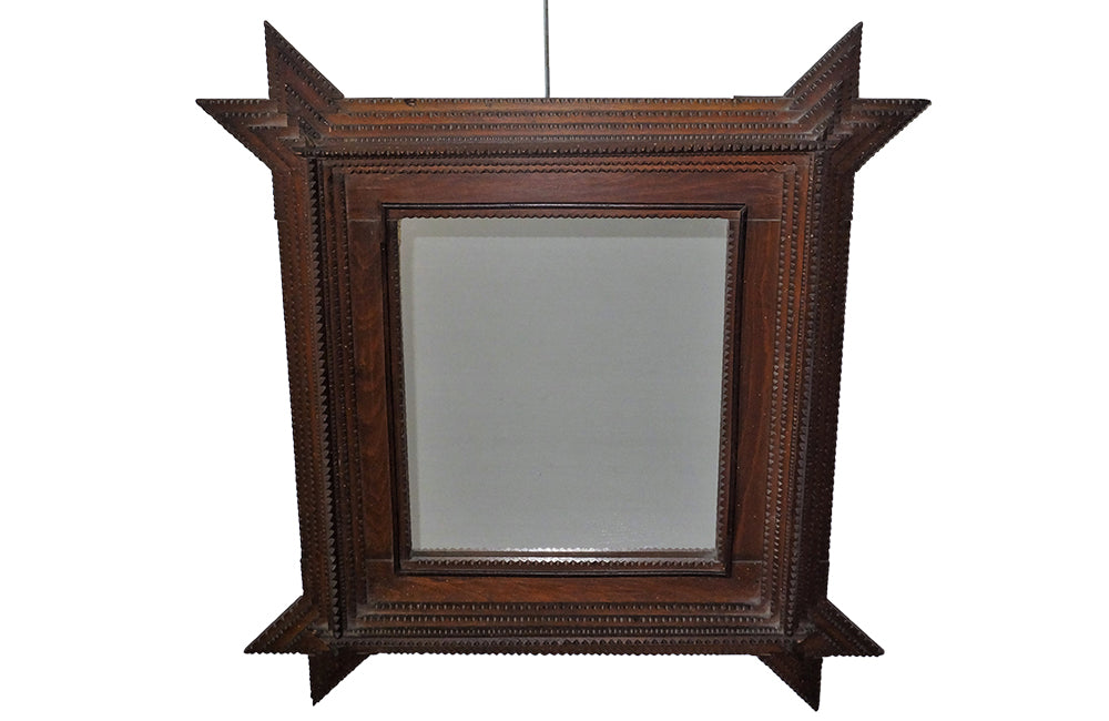 TRAMP ART MIRROR-AD & PS ANTIQUES – AD & PS Antiques